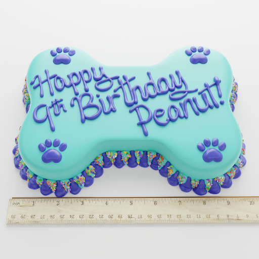 Dog Bone Birthday Cake